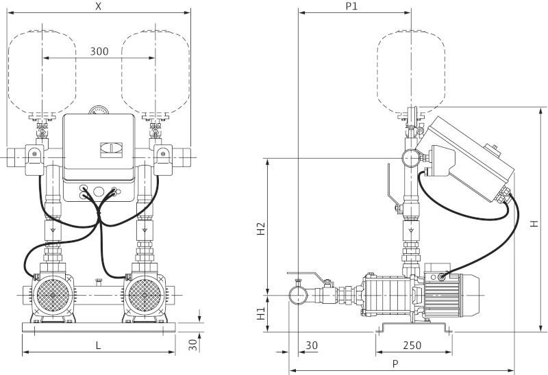 Agen Pompa Ebara Tangerang | Wilo-COE-2 MHIL BC Fully automatic water ...